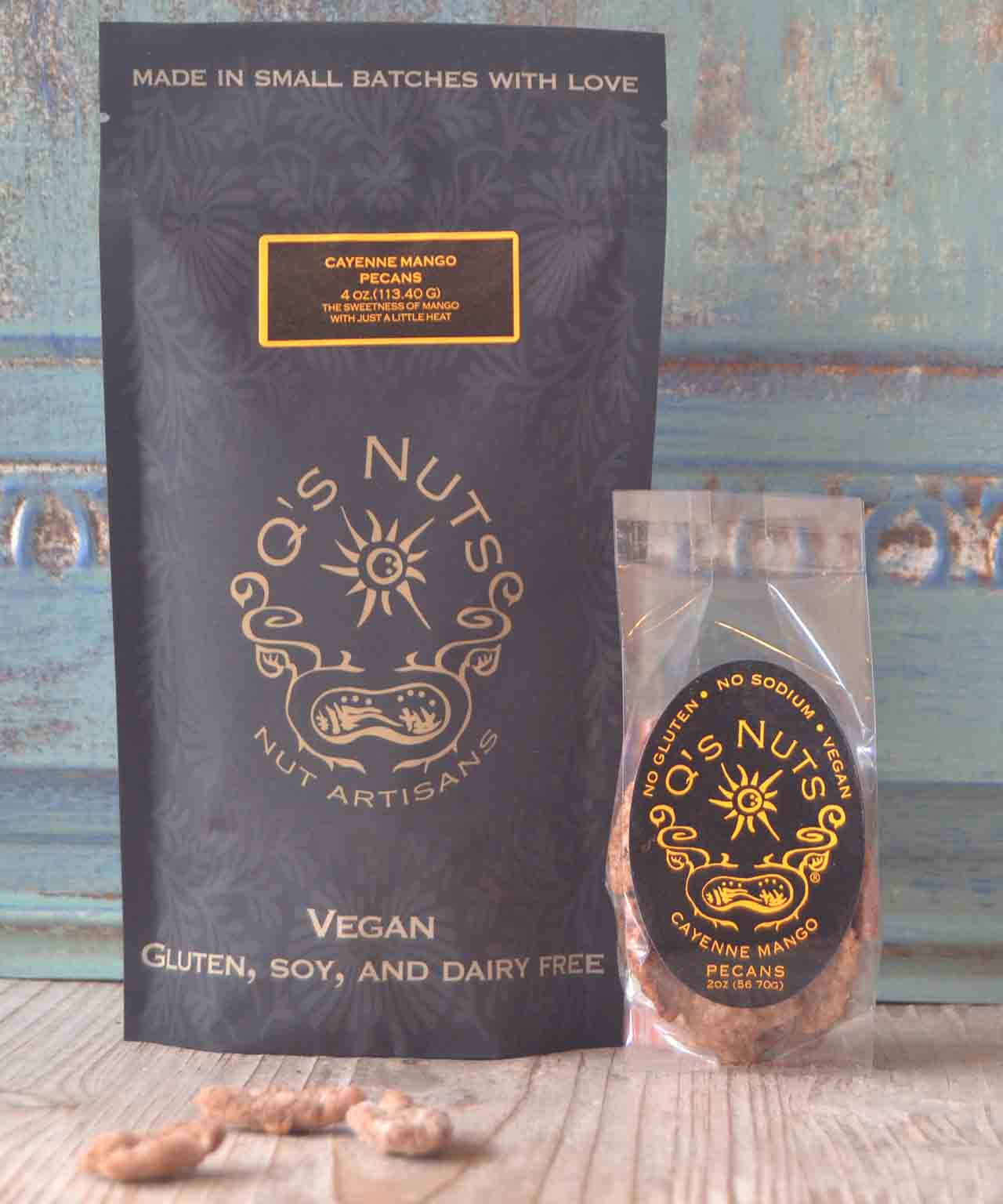 Q's Nuts: Cayenne Mango Pecans – Dr. Gravitys Candy Shack